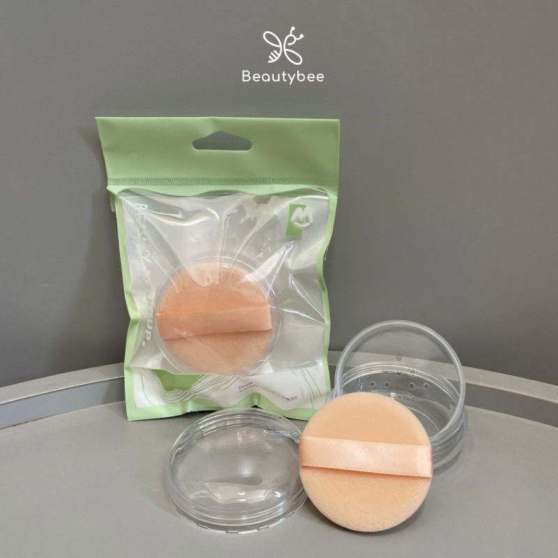 Jual BEAUTYBEE POWDER PUFF / SPONS MAKEUP BEDAK LEMBUT + CLEAR CASE ...