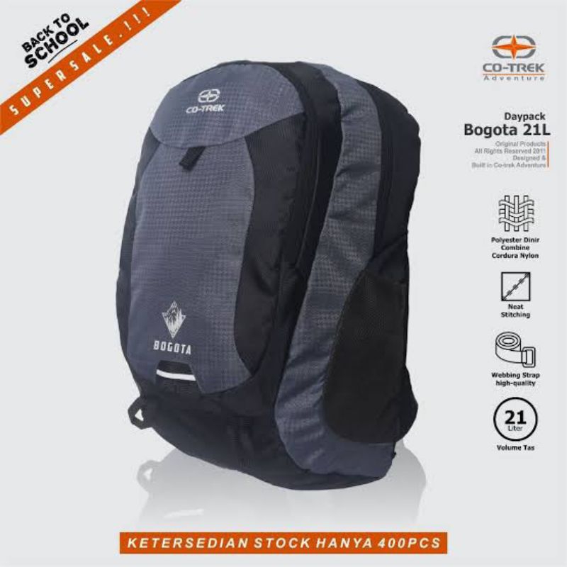 Jual Tas Ransel Sekolah Daypack Co-Trek Adventure Bogota Original ...