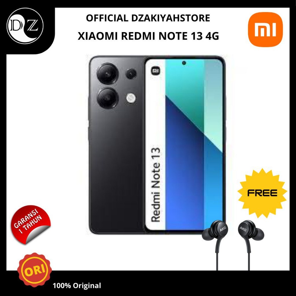 Jual XIAOMI REDMI NOTE 13 4G NEW GARANSI RESMI * FREE HEADSET EARPHONE ...