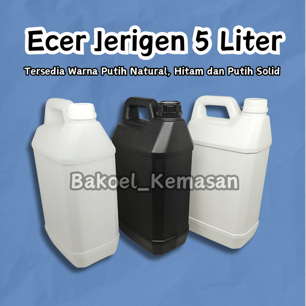 Jual ECER Jerigen 5L 5Liter / Jirigen HDPE 5 L Liter | Shopee Indonesia