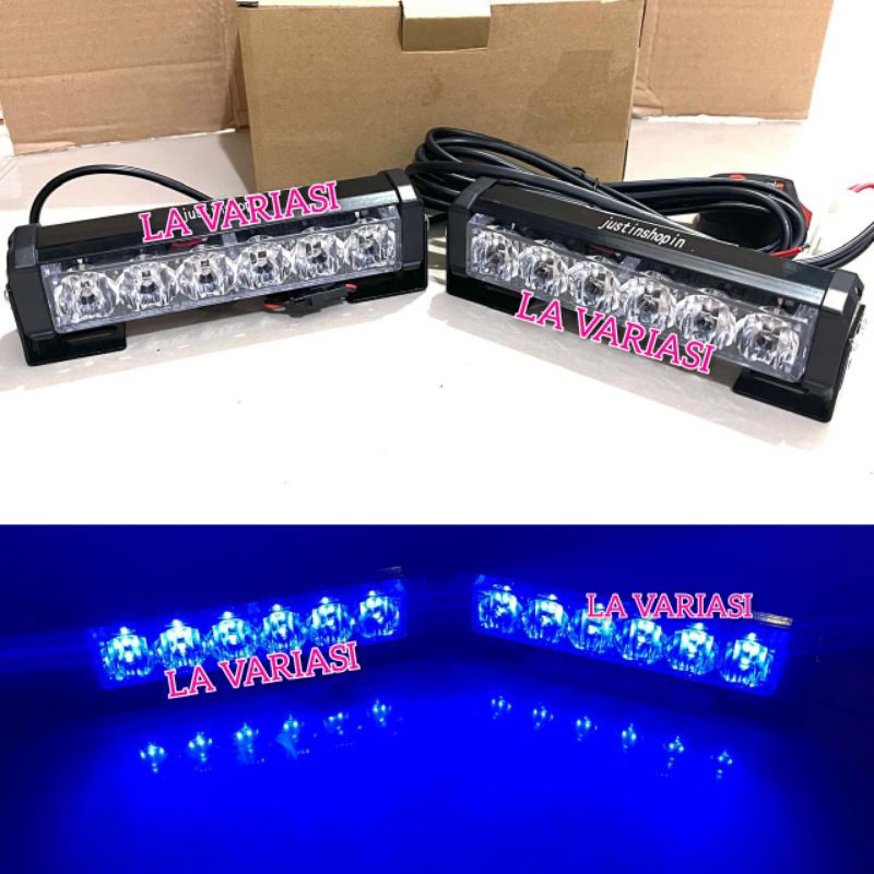 Jual Lampu LED Strobe 6Mata Federal Signal Vama 6x2 Motor/Mobil ...