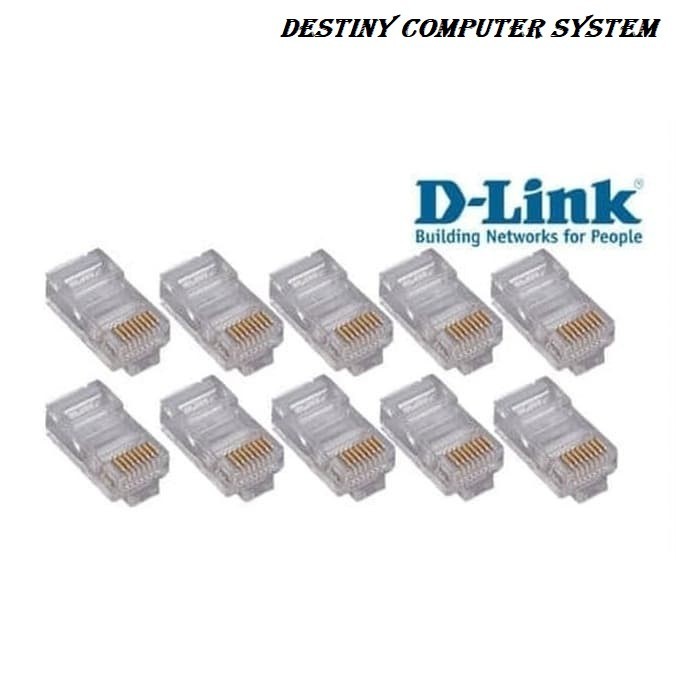 Jual Connector Kabel Lan RJ45 D-LINK CAT6 / RJ45 DLINK CAT6 (ISI 20 PCS ...