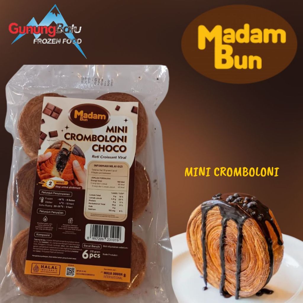Jual CROMBOLONI CHOCO MINI MADAM BUN ISI 6PCS | Shopee Indonesia