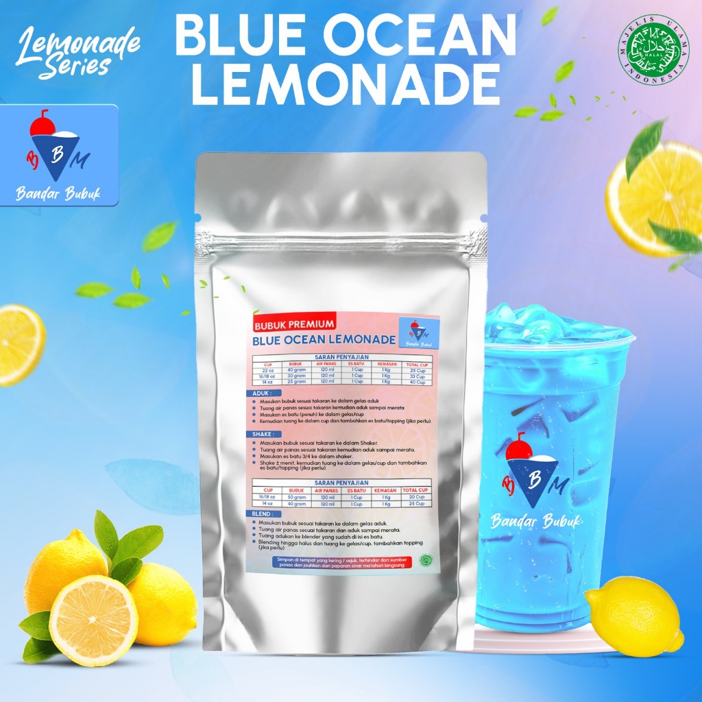 Jual BLUE OCEAN LEMONADE 1KG BANDAR BUBUK MINUMAN PREMIUM READY BANYAK ...