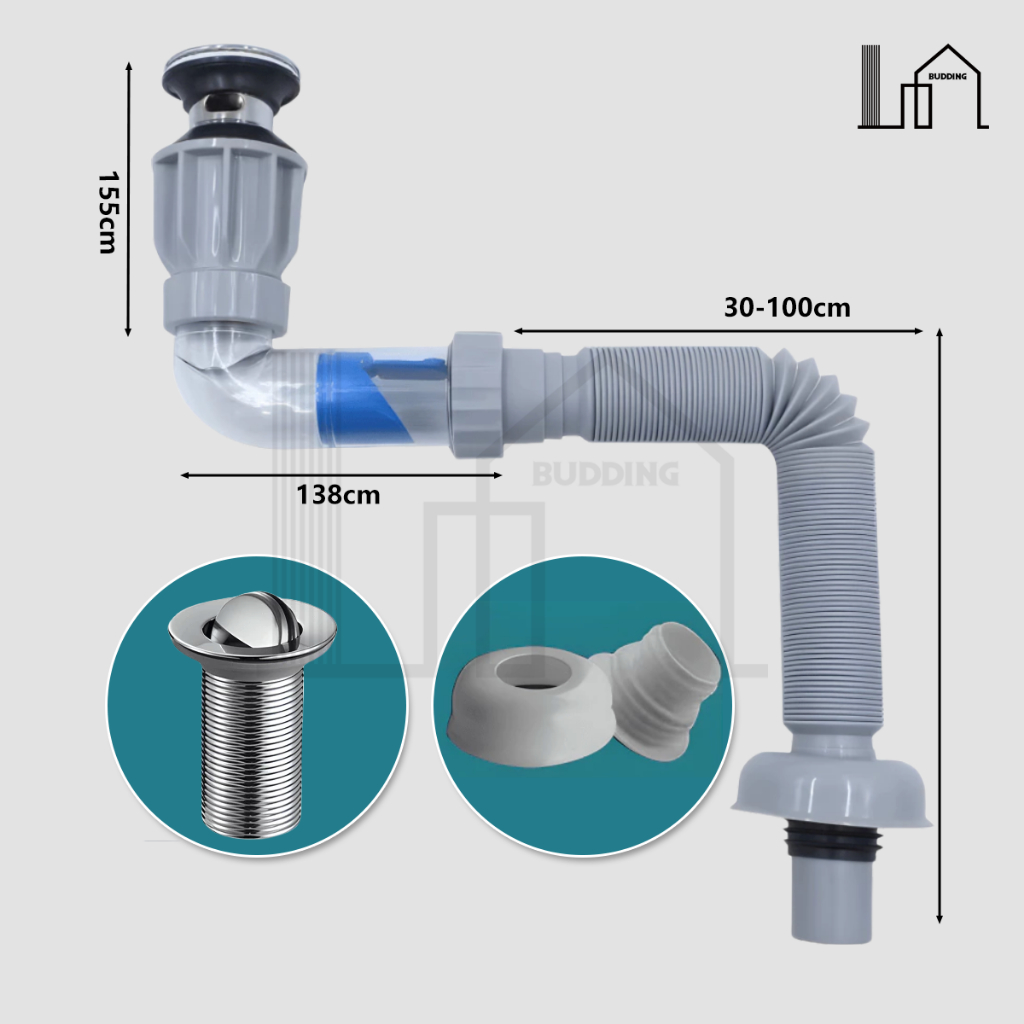 Jual Kepala Sifon Pop Up Basin Afur Universal Drain Filter Saringan ...