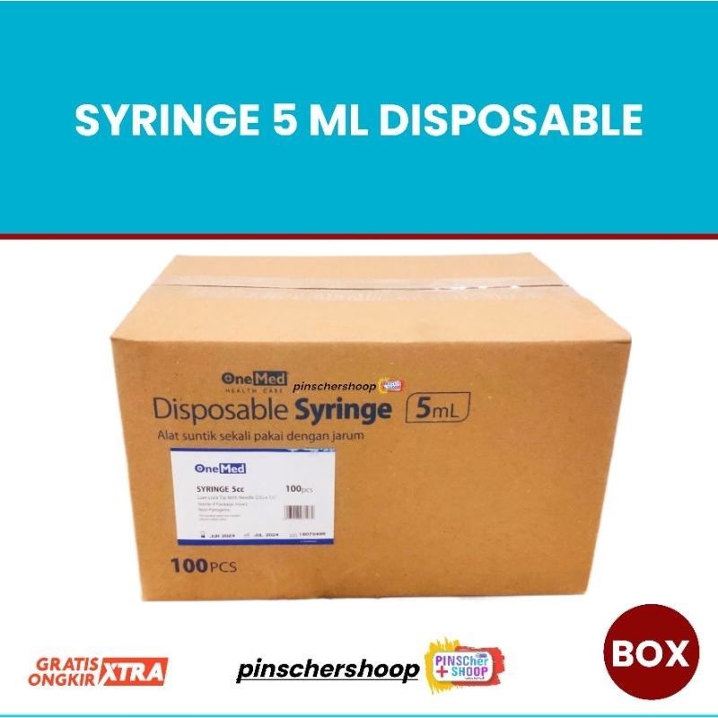 Jual Syringe 5 Ml Disposable Spuit 5 Cc Alat Suntik Medis Steril Sekali ...