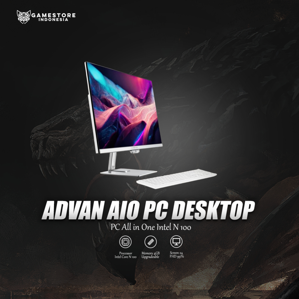Jual Advan All In One PC AIO OnePC Intel N100 4GB/128GB Windows 11 | Shopee Indonesia