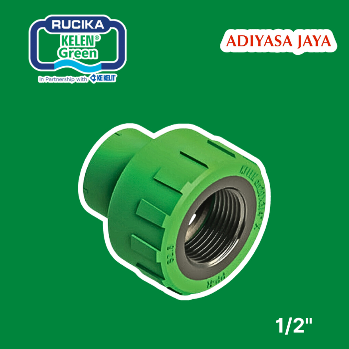 Jual Female Thread Joint 1/2 (RUCIKA Kelen Green) / SDD PPR | Shopee ...