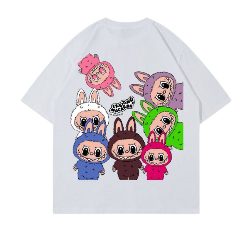 Jual Kaos Oversize Labubu Macaron Putih | Shopee Indonesia