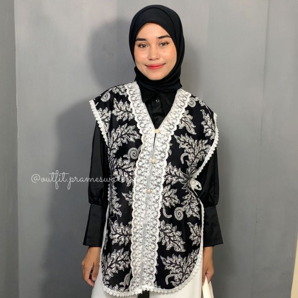 Jual Aruna Vest by Prameswari-Vest Batik Kekinian-Vest Kondangan-Vest ...