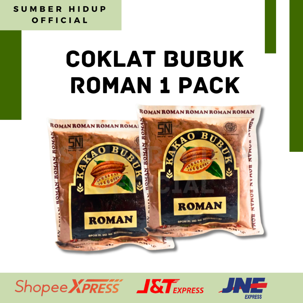 Jual ROMAN COKLAT BUBUK COCOA POWDER 1 PACK KEMASAN ORIGINAL | Shopee ...