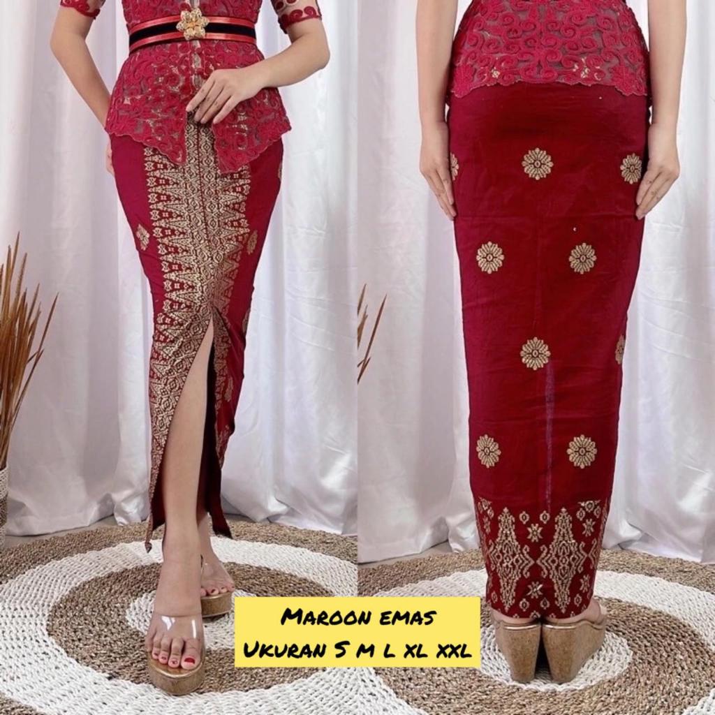 Jual Rok Bali Prada Dewasa Rok Span Batik Panjang Songket Katun Print ...