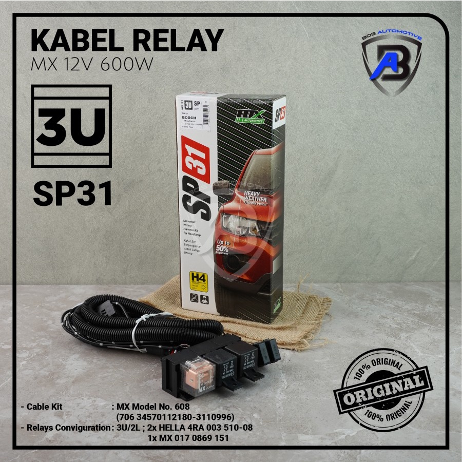 Jual 【MX】Kabel Relay Set Lampu H4 Mobil BOSCH SP Series 3 Relay 12v ...