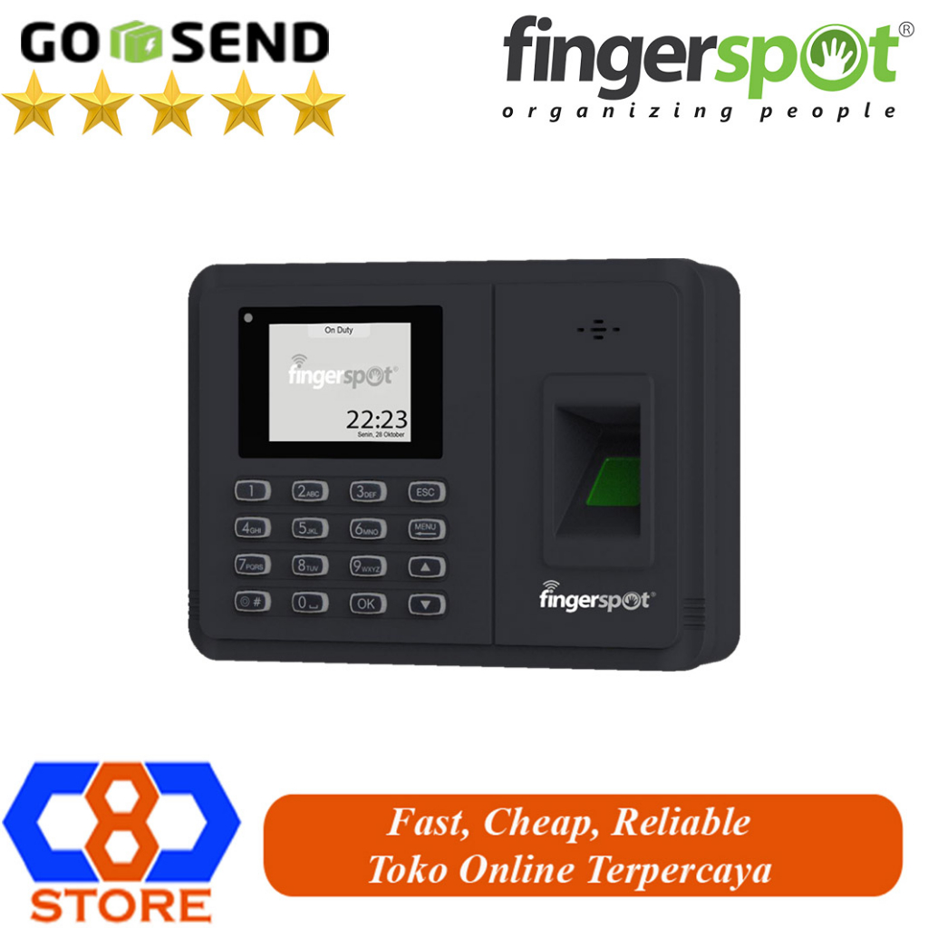 Jual MESIN ABSENSI FINGERPRINT SIDIK JARI FINGERSPOT REVO W-231N WIFI ...