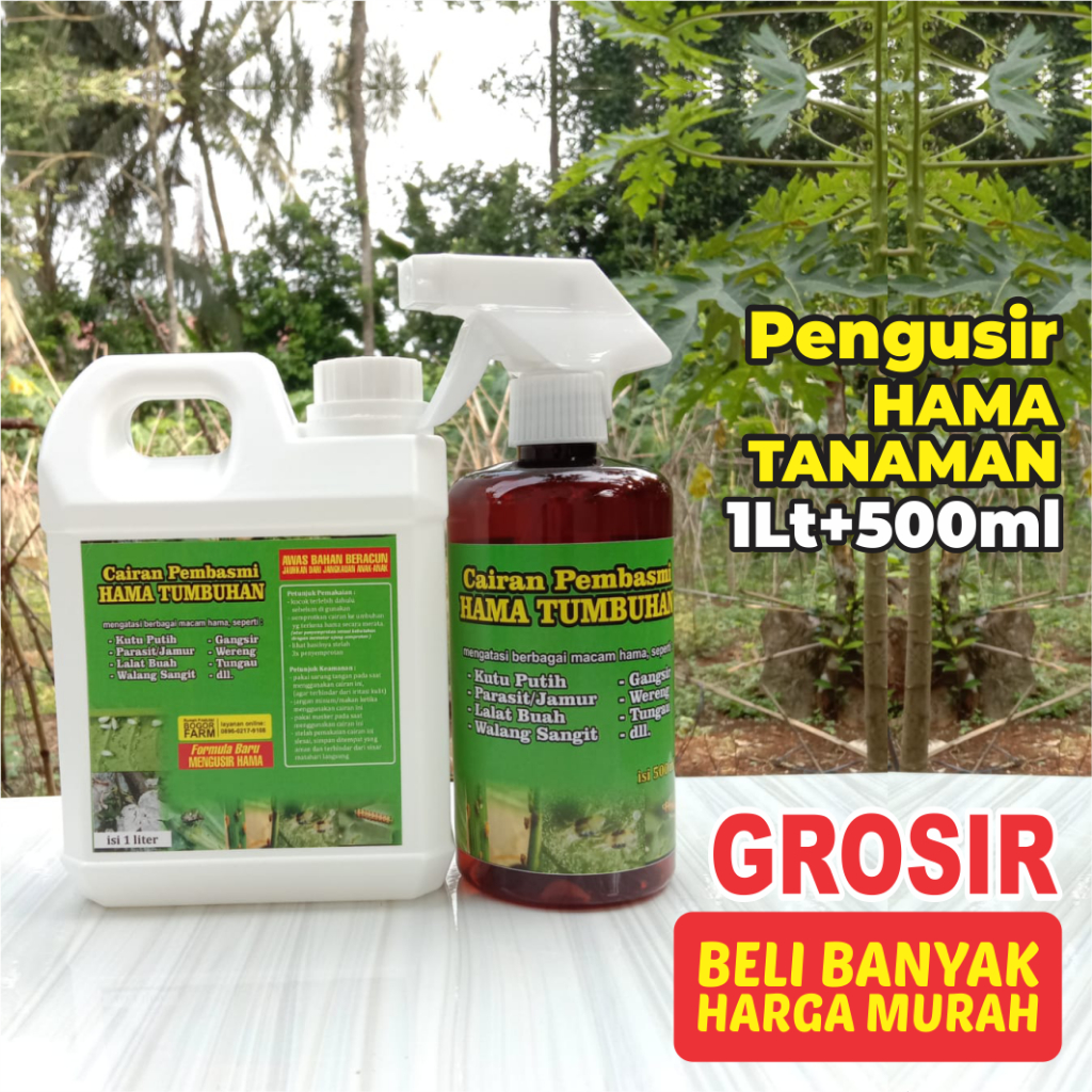 Jual PENGUSIR HAMA TANAMAN 1LT=500ml GROSIR | Shopee Indonesia