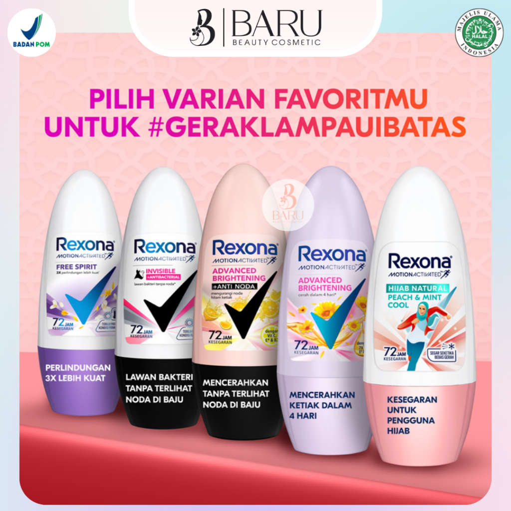 Jual Rexona Deodorant Roll On Glowing White | Dreamy Bright | Deodorant ...