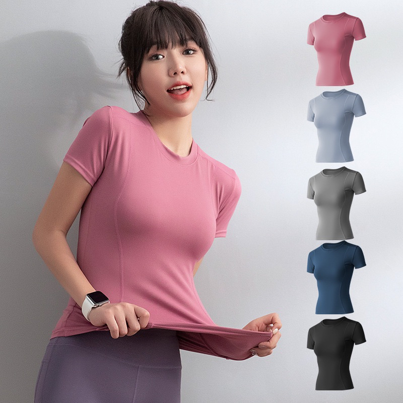 Jual Baju olahraga wanita kaos yoga senam aerobic MTDX | Shopee Indonesia