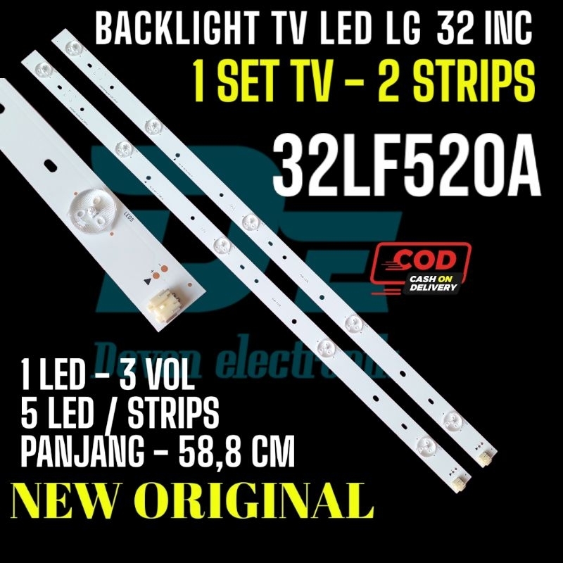 Jual Lampu led backlight tv LG 32inch 5k 3v 32LF 32 LF520A | Shopee ...