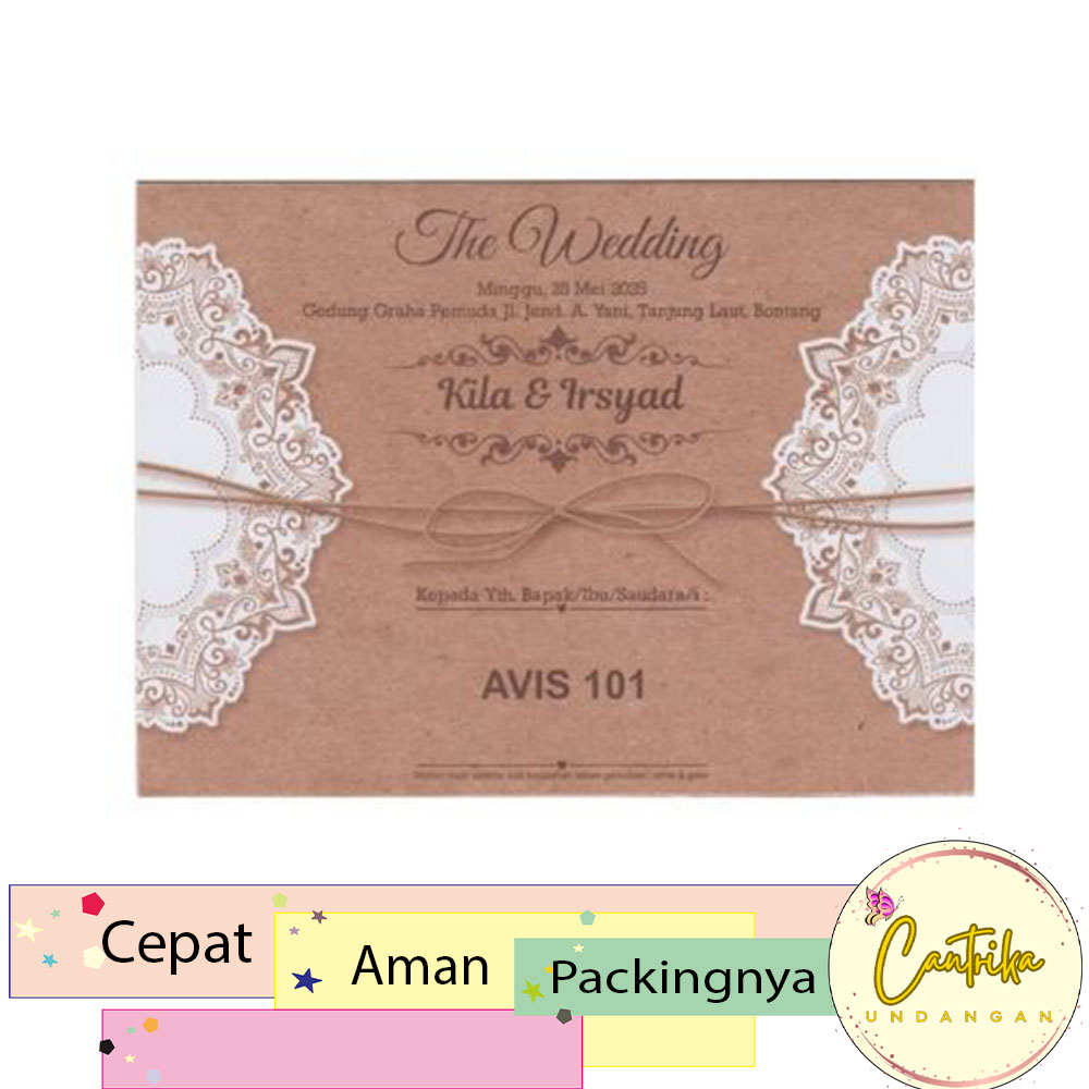 Jual Blangko Undangan Pernikahan Avis 101 atau kertas undangan kosong ...