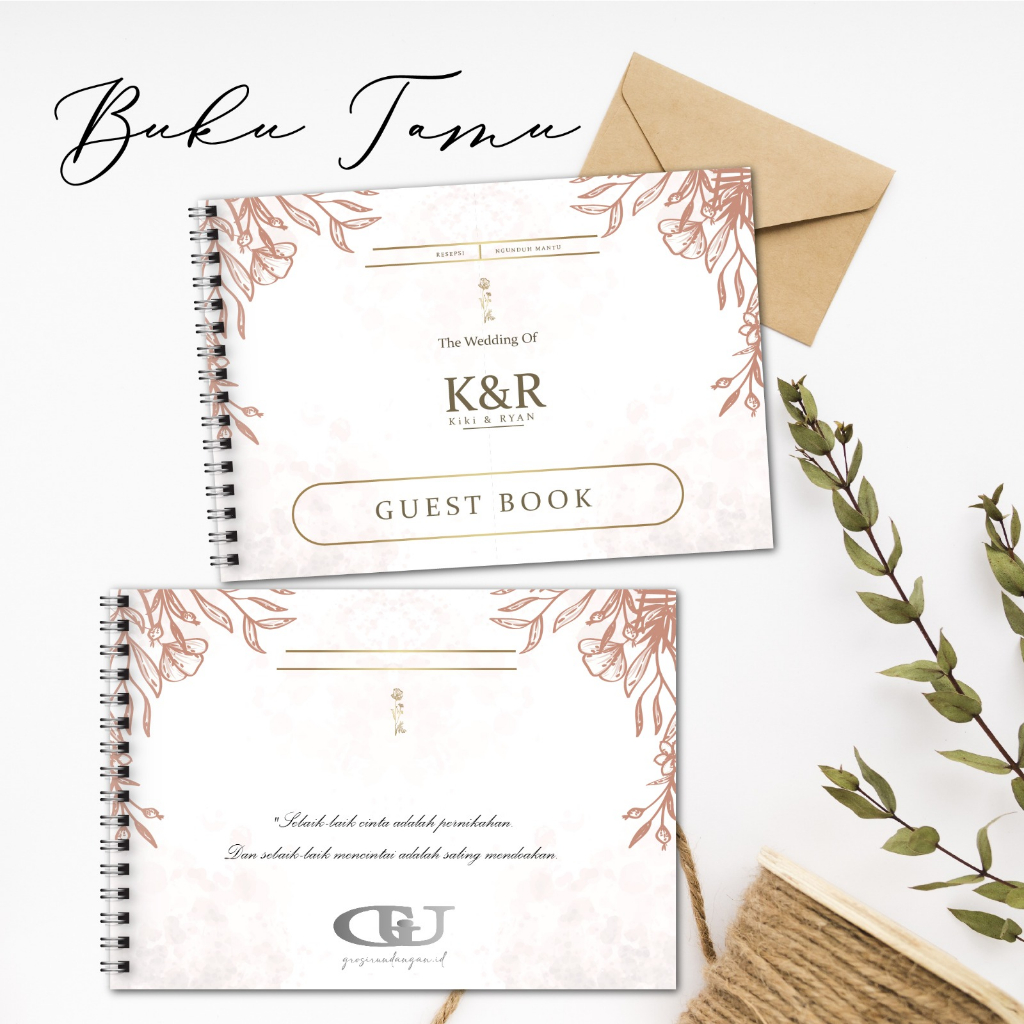 Jual Buku Tamu Softcover Costum Nama dan Costum Desain Cover isi 320 ...