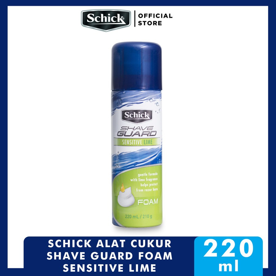 Jual Schick Shave Guard Foam Sensitive Lime 220 mL / 210 g | Shopee ...