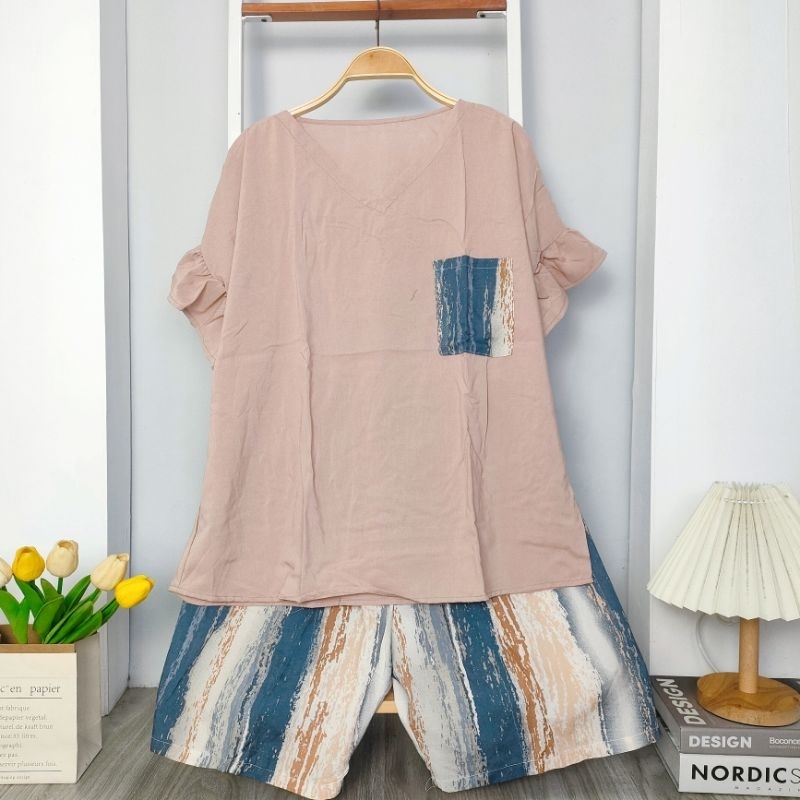 Jual SET CINTA PENDEK JUMBO BIGSIZE RAYON PREMIUM | Shopee Indonesia