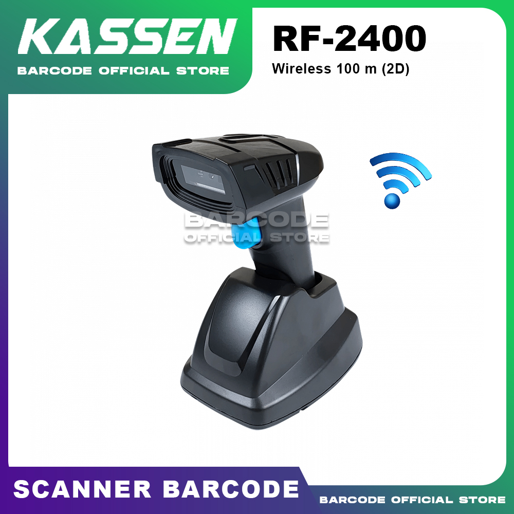 Jual Kassen RF2400 Scanner Barcode 2 Dimensi Wireless Scan Minimarket ...