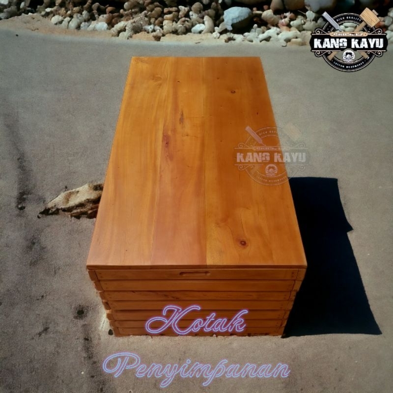 Jual Kotak kayu kotak penyimpanan box kayu wooden crate big size lebar ...
