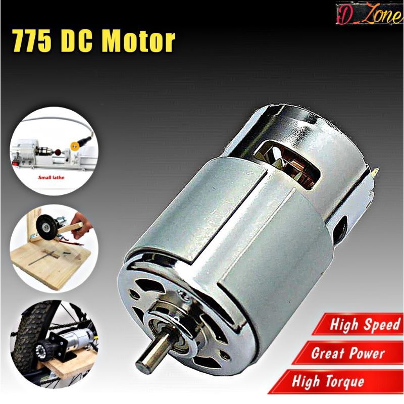 Jual Dinamo 775 DC Motor 12V High Speed Torsi Besar Dinamo Bor Rakitan | Shopee Indonesia