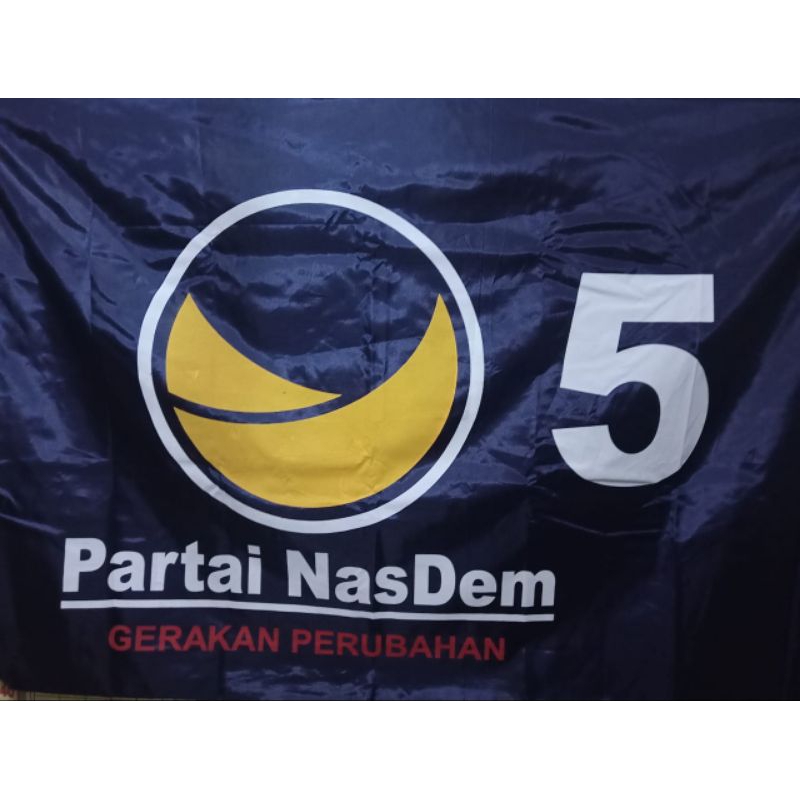 Jual bendera partai Nasdem ukuran 150x225cm | Shopee Indonesia