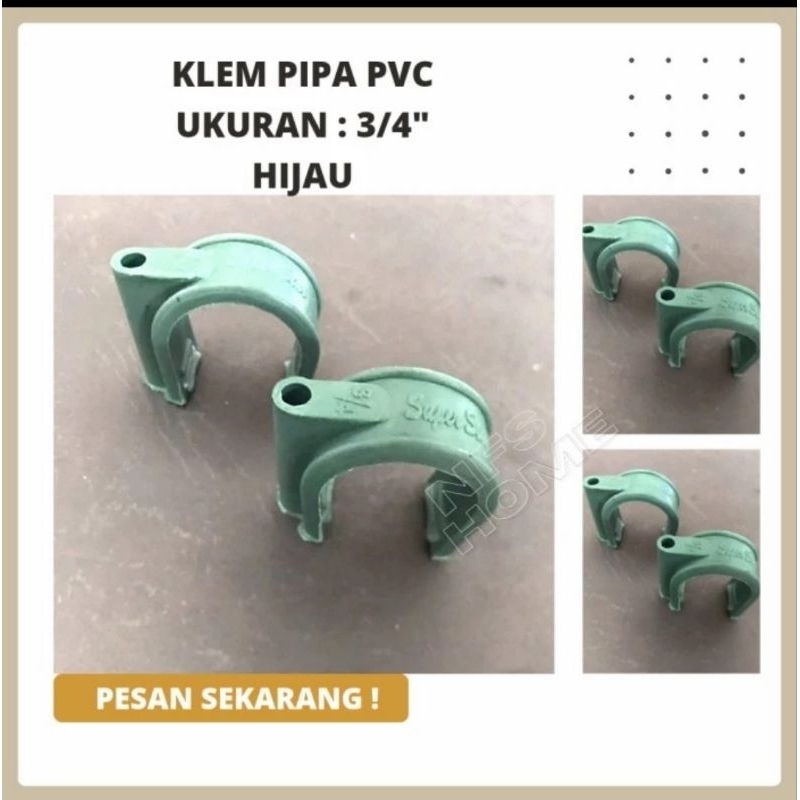 Jual Klem Pipa Pengait Pipa PVC 3/4 1 inch | Shopee Indonesia