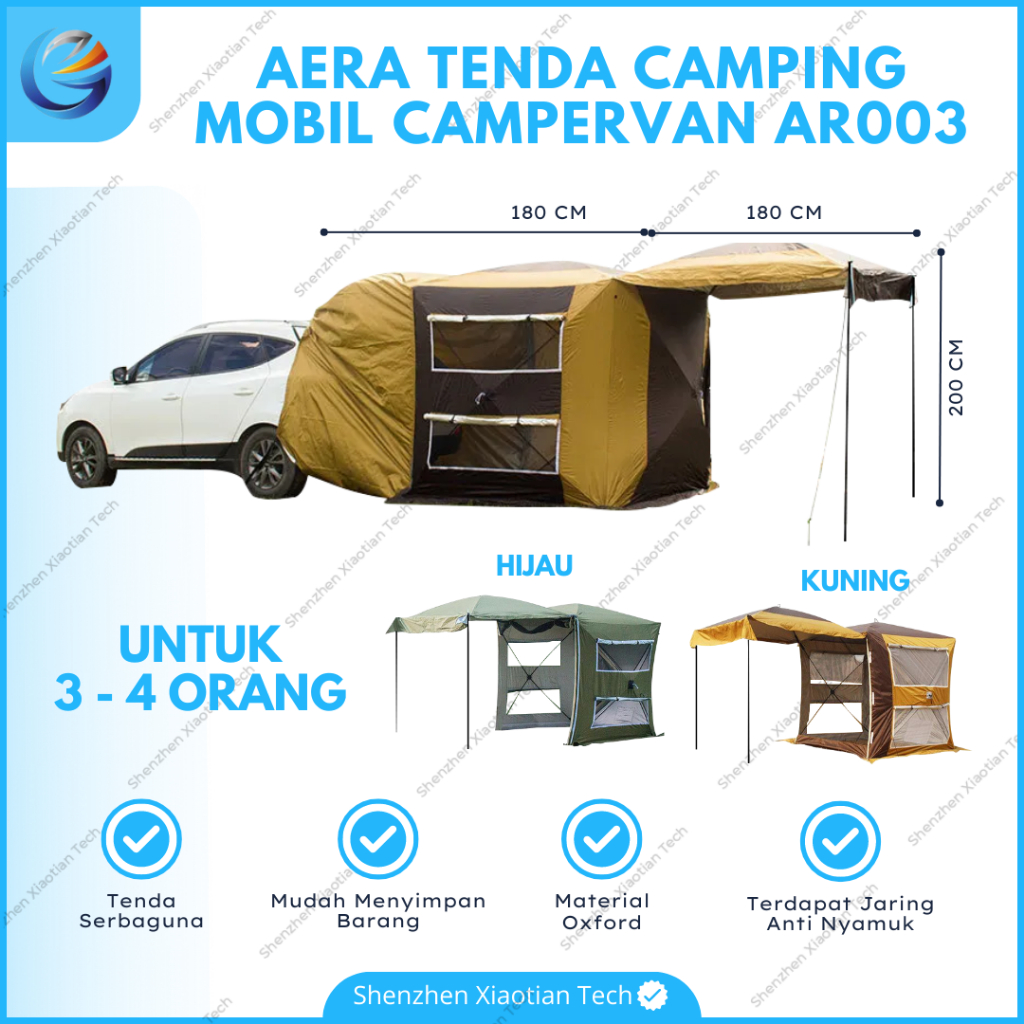 Jual AERA Tenda Mobil Camping | Car Single Tent Campervan AR003 | Tenda ...