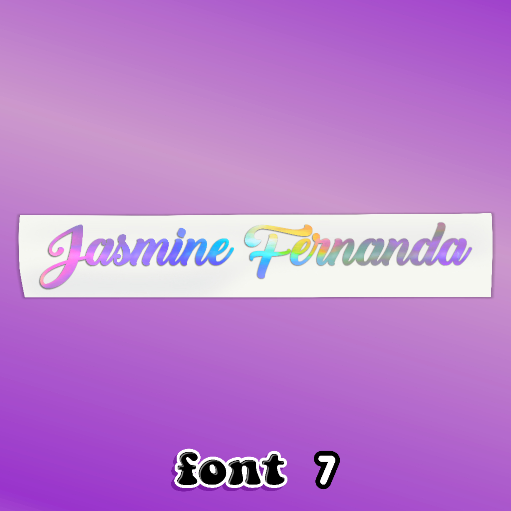 Jual Stiker Tulisan Nama Hologram Waterproof - Cutting Sticker | Shopee ...