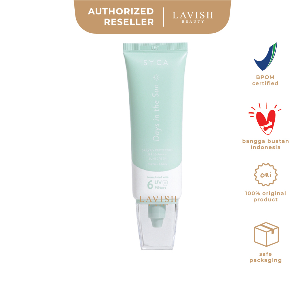 Jual SYCA Hydrating Sunscreen 6 UV Filters SPF 50 PA++++ Days in The ...