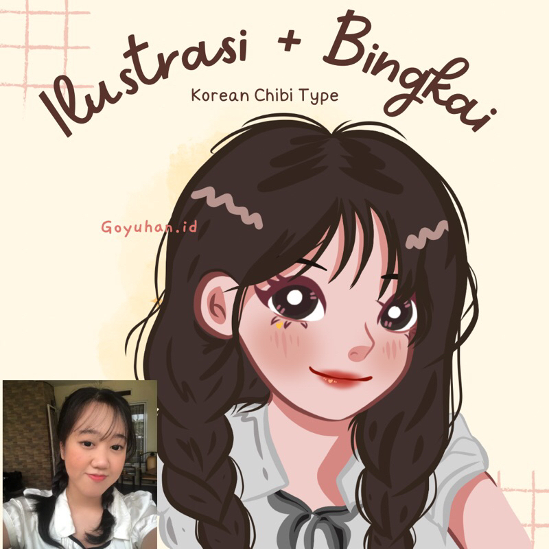 Jual JASA ILUSTRASI CHIBI + FRAME / BINGKAI ( 5R ) / ILUSTRASI | Shopee ...