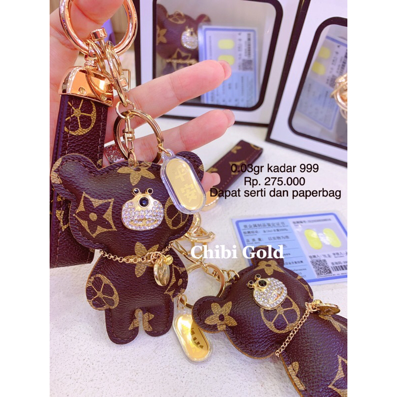 Jual CHIBI GOLD Gantungan kunci BEAR emas 999.9 / 24k - CHIBI GOLD ...