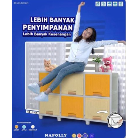Jual LEMARI NAPOLLY LOCKER BOX/ LOKER NAPOLLY 2 SUSUN LB-3206 | Shopee ...