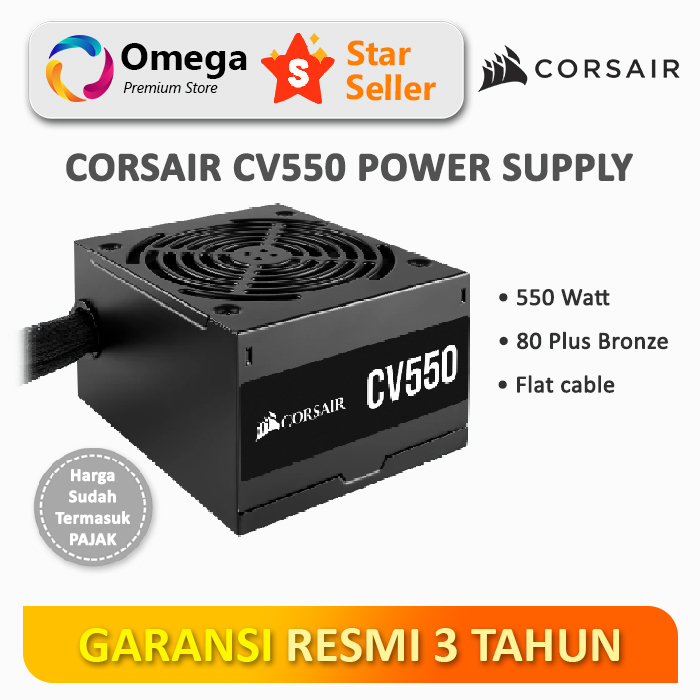 Jual Corsair PSU CV550 80+ Bronze 550Watt Power Supply | Shopee Indonesia