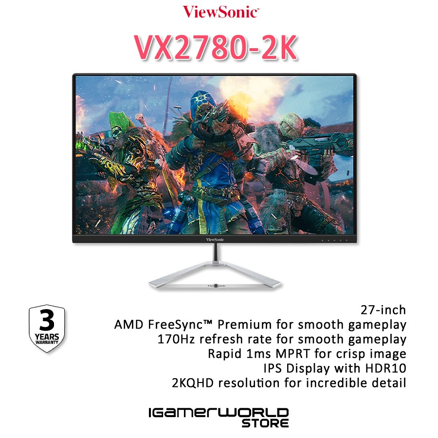 Jual ViewSonic VX2780-2K 27 inch 2K 170Hz 1ms IPS Gaming Monitor ...