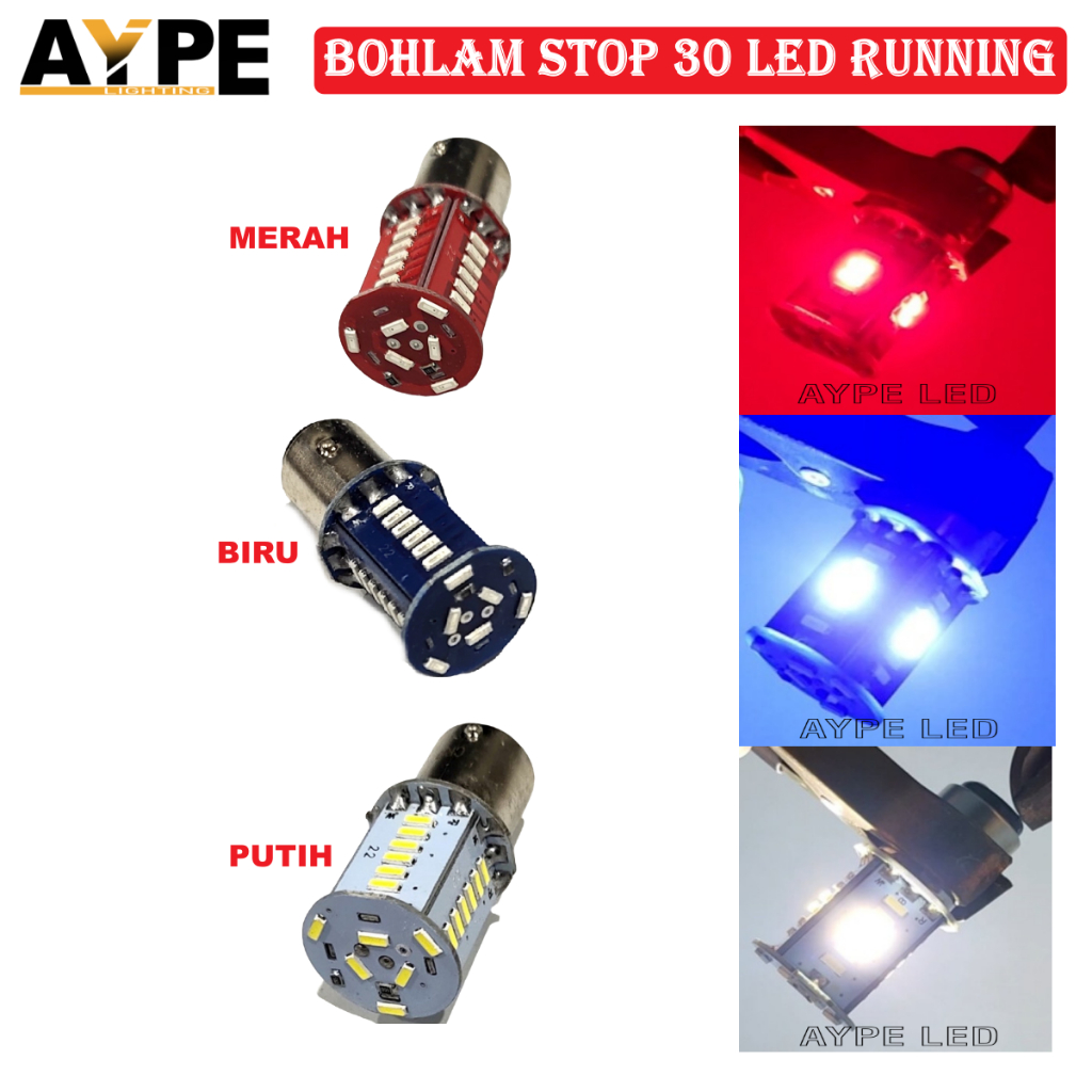 Jual Lampu Rem LED 30 MATA RUNNING COB FLASH | BOHLAM STOP 30 LED ...