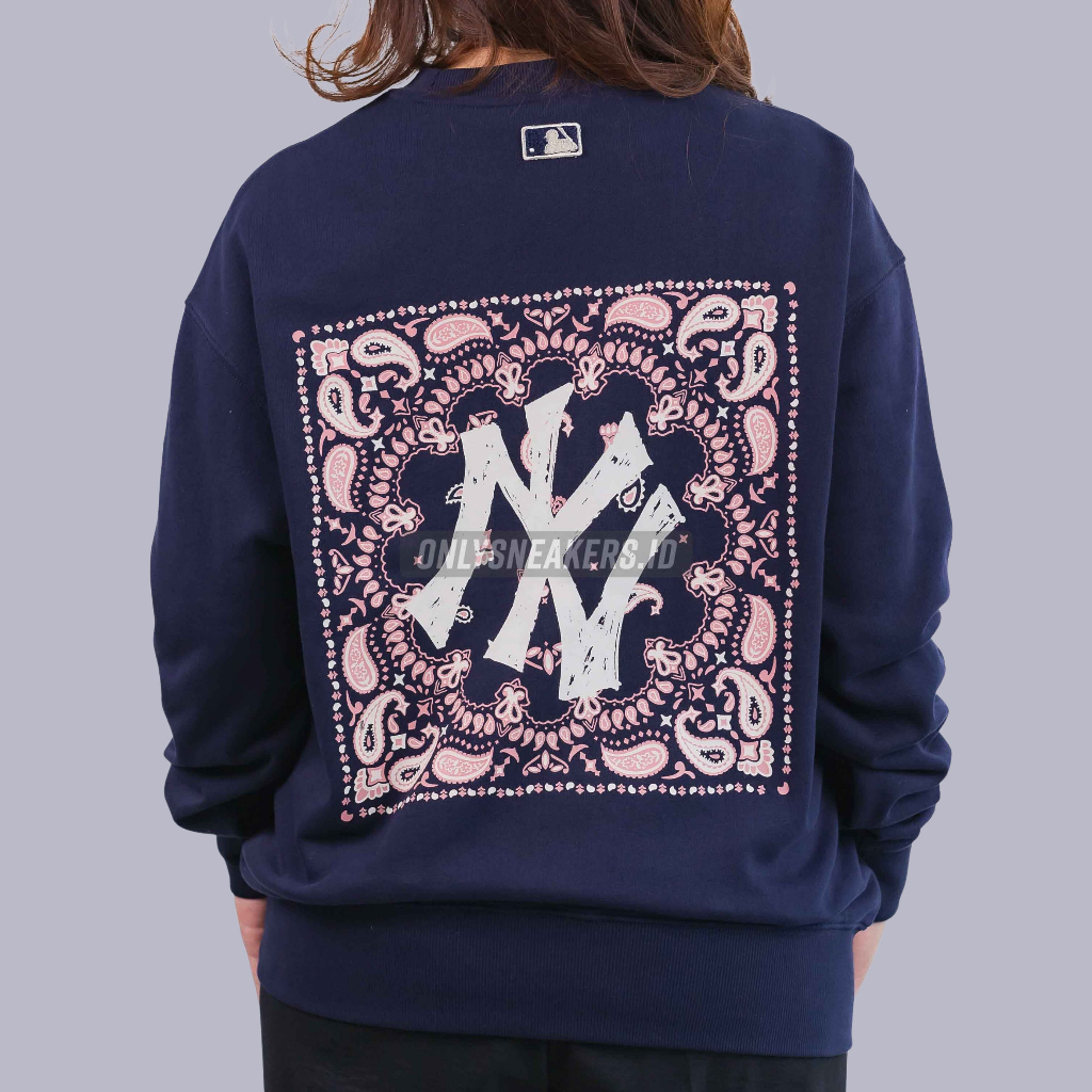 Jual MLB NEW YORK YANKEES PAISLEY BIG LOGO ONE POINT NAVY SWEATSHIRT ...