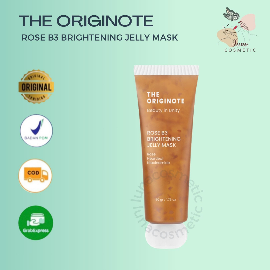 Jual The Originote Rose B3 Brightening Jelly Mask - Masker Gel Mask ...
