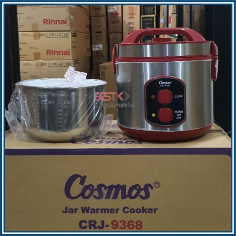 Jual COSMOS CRJ-9368 Magic Com / Rice Cooker 2 Liter (Stainless Steel ...
