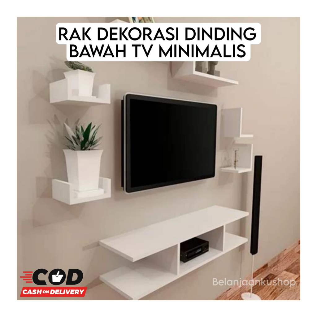 Jual Rak Dekorasi Dinding Hiasan Bawah Tv Susun Serbaguna Penyimpanan ...