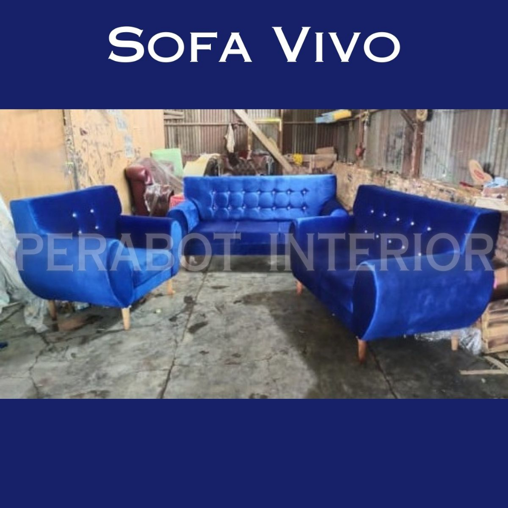 Jual Sofa Vivo - 1 Set SOFA Seater 321 + Meja Busa Tebal dan Kain ...