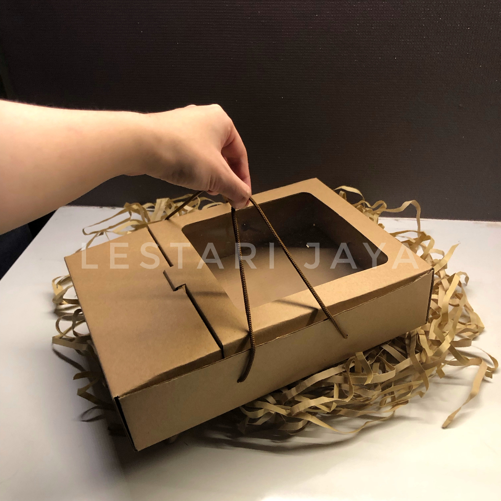 Jual Box Kardus E-Flute Coklat Untuk Packaging Hampers Snack Box Nasi ...