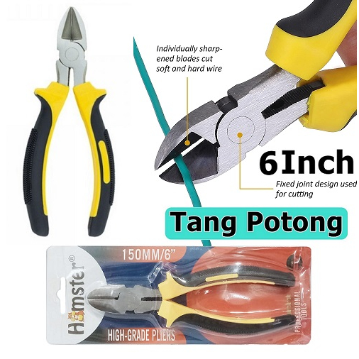 Jual Tang Potong 6" inch Pemotong Kawat Kabel Tali Seling Sling Besi ...
