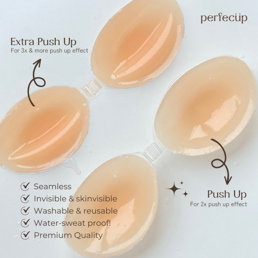 Jual PERFECUP Peachy Push Up Bra & Extra Push Up Bra | DENGAN LEM Front ...