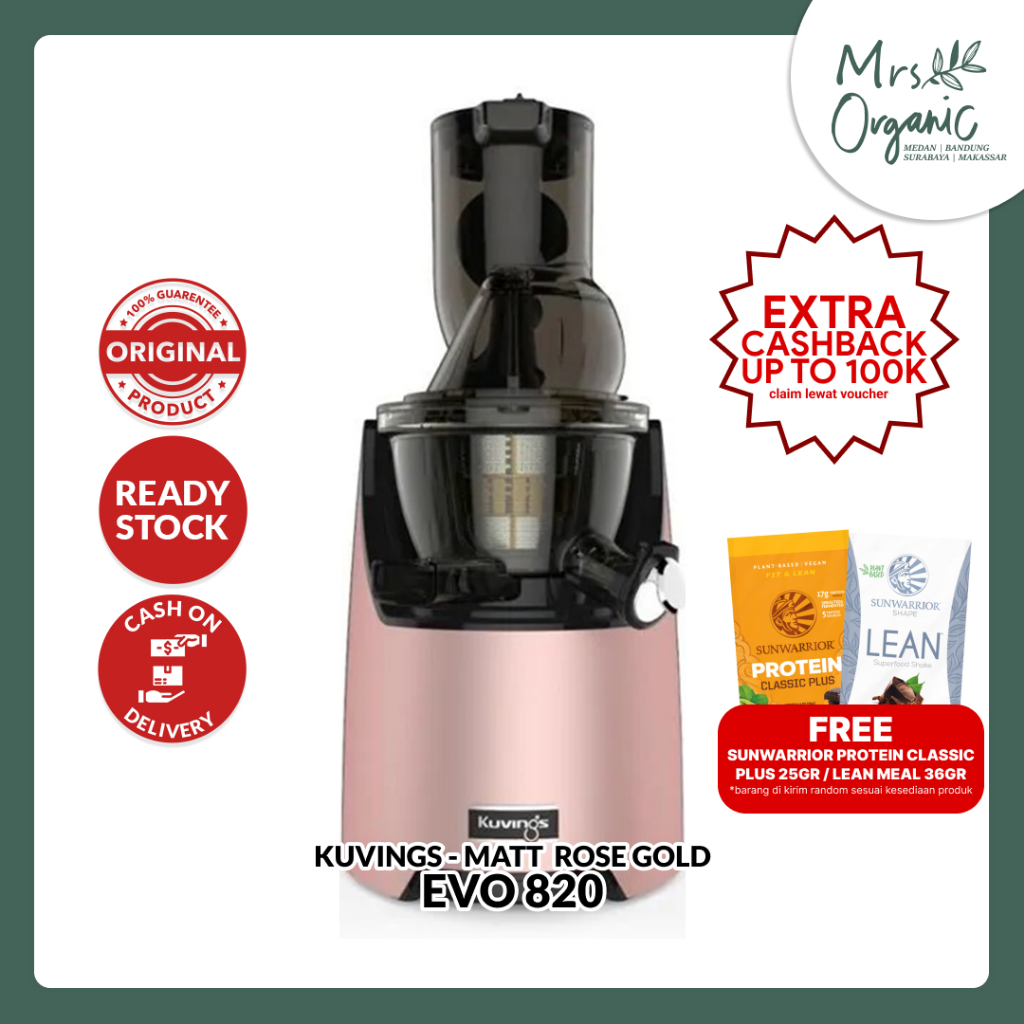 Jual Blender Slow Juicer Kuvings Evo 820 Matt Rose Gold | Shopee Indonesia