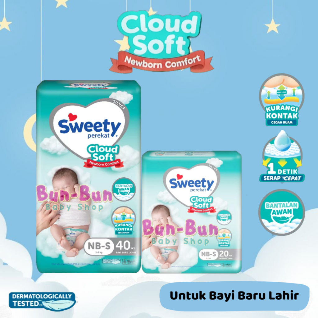 Jual SWEETY SILVER COMFORT NB S-40 Perekat Diapers Peralatan Tidur ...